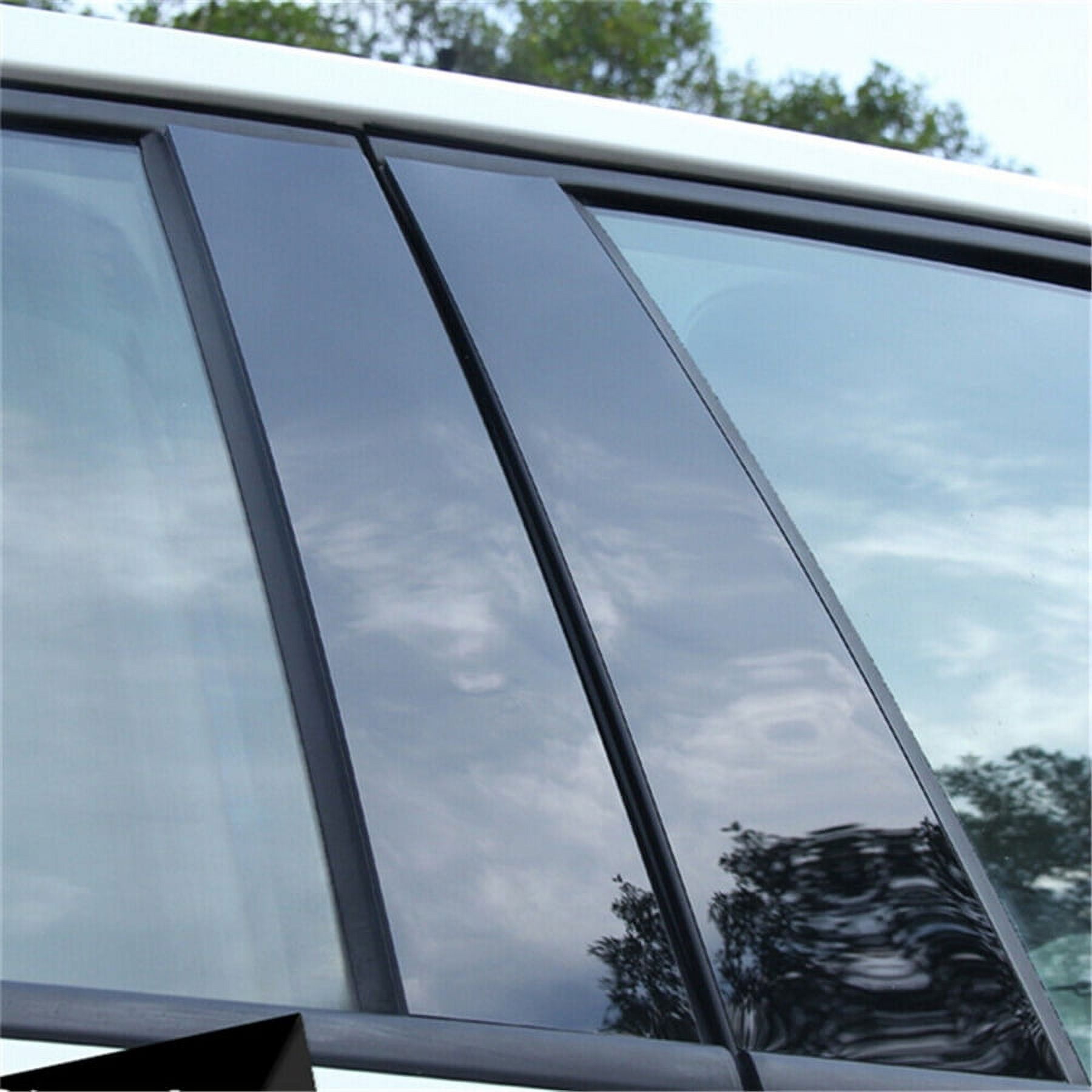 4 Pcs Gloss Black PC Car Door Trim B Pillar Posts Covers For Ford F150 ...