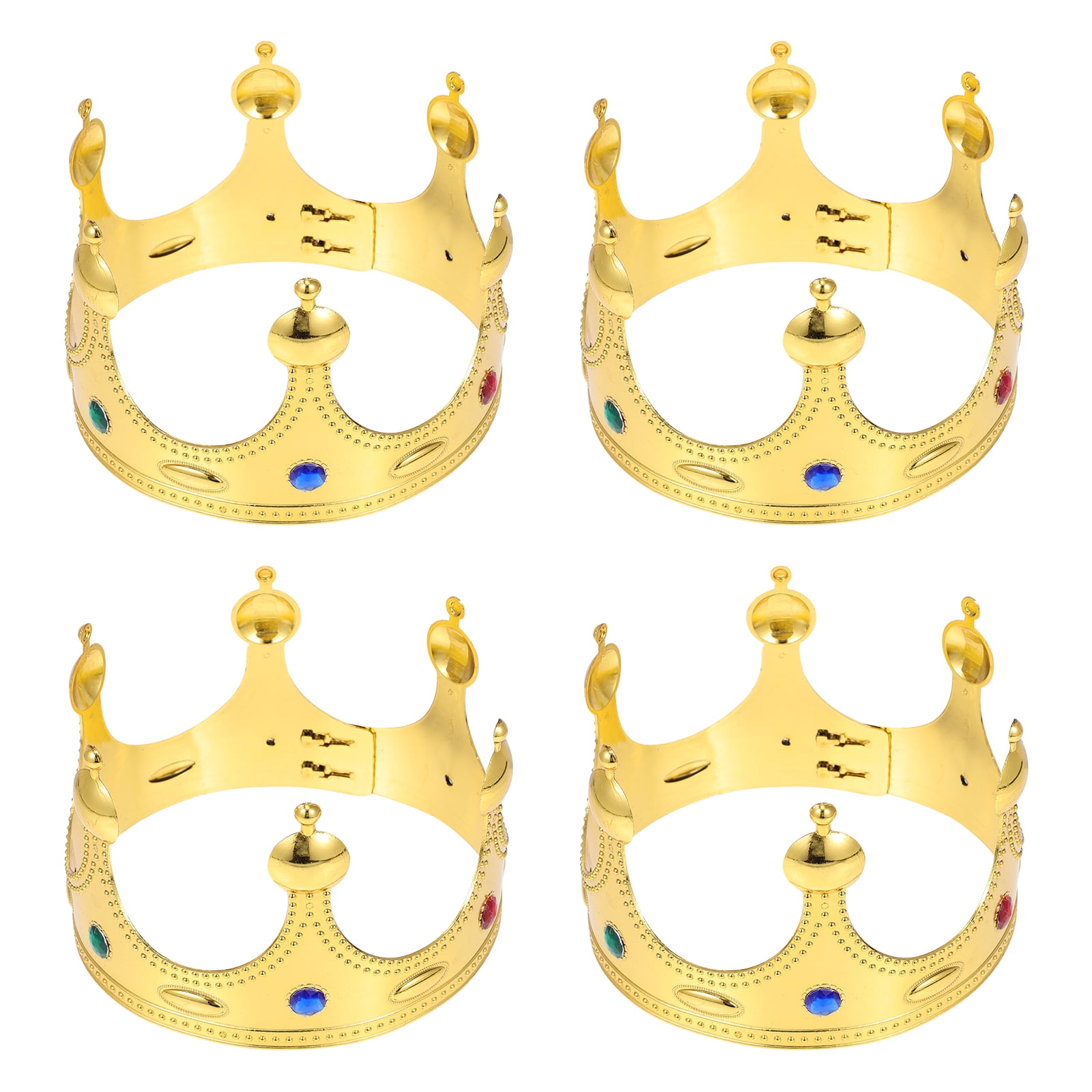 4 Pcs Gold Crown Crowns for Coronation Day Men Headband Miss Child ...