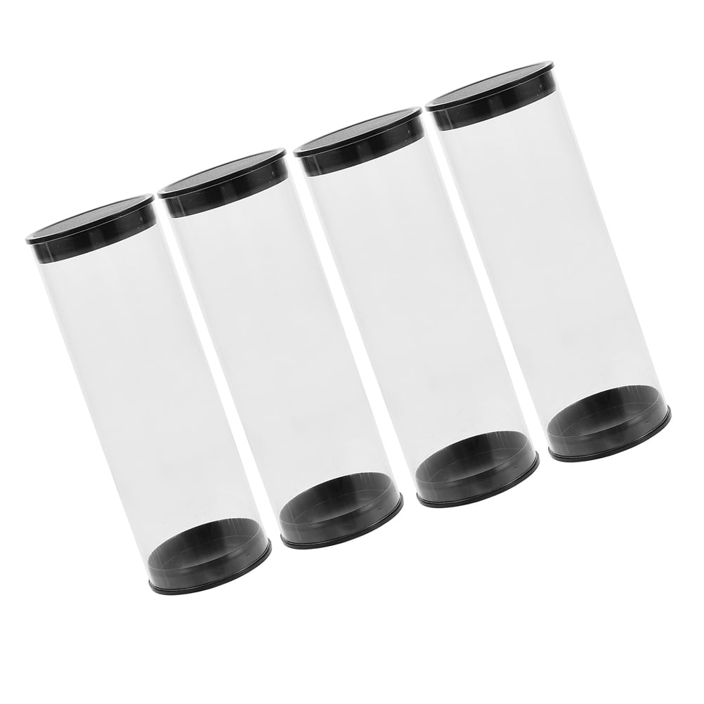 4 Pcs Golf Balls Boxes Rack Golfs Organizers Clear Tubes with Caps Case ...