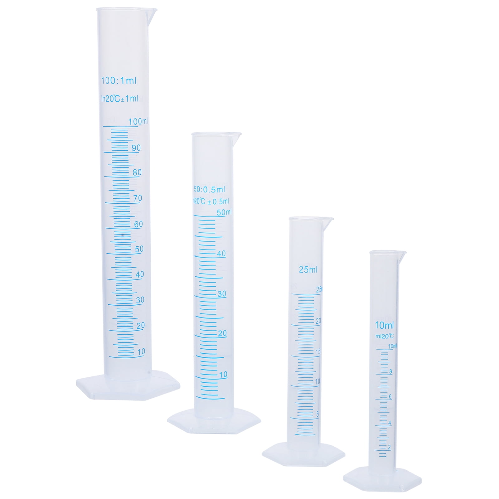 4 Pcs Graduated Measuring Cylinder Milliliter Cylinders Hydrometer ...