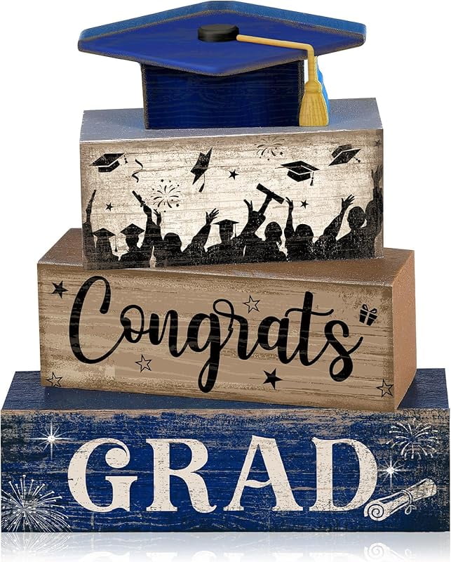 4 Pcs Graduation Table Decorations Graduation Tiered Tray Decorations ...