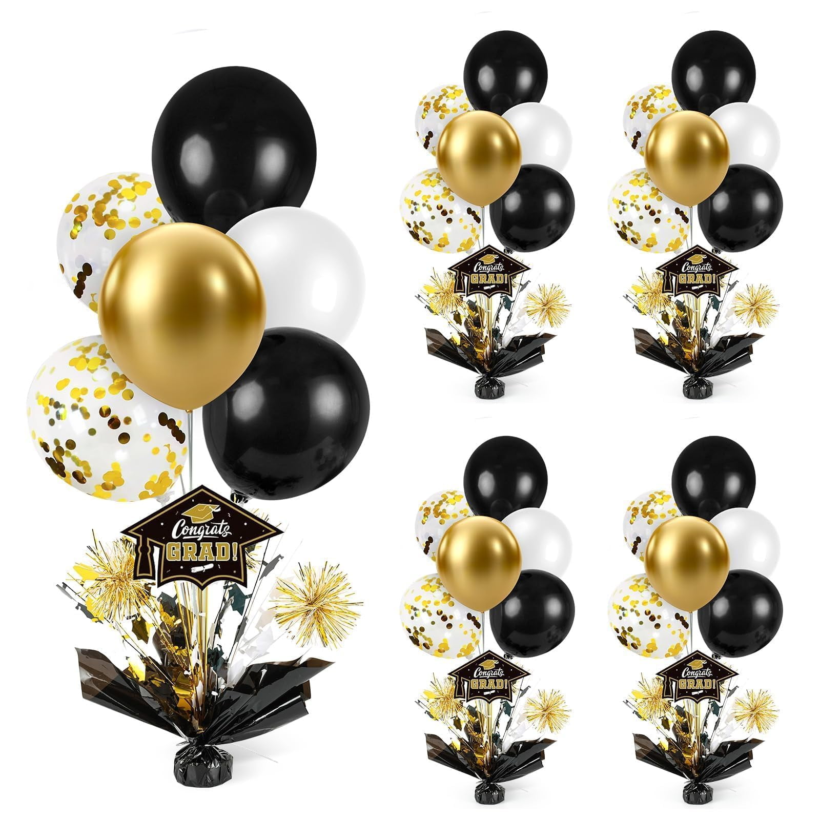 4 Pcs Graduation Table OIF8 Centerpieces Balloons Stand Holder Metallic ...