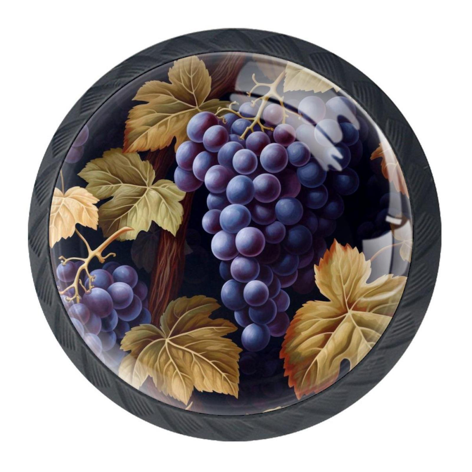 4 Pcs Grape Knobs for Kitchen Cabinet Cupboard Dresser Bookcase Drawer Pulls Handles Round Home ...