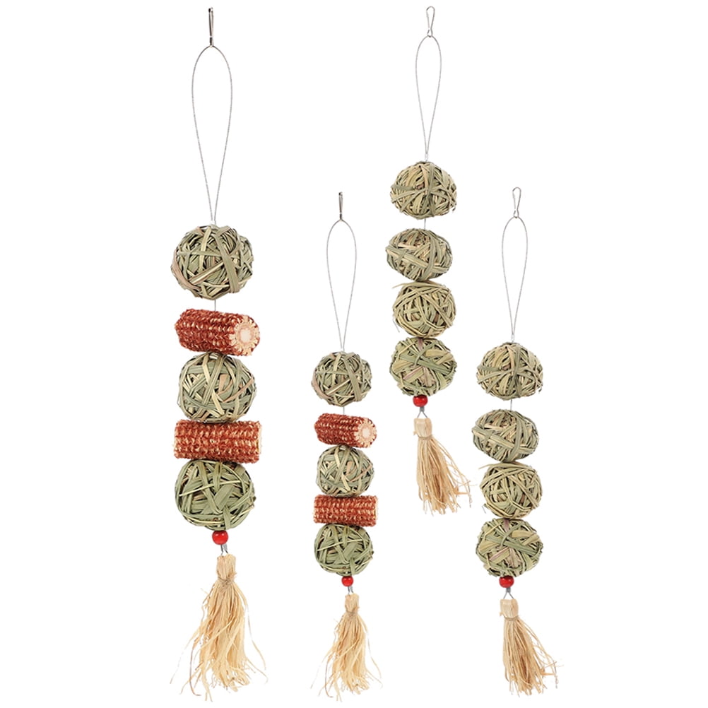 4 Pcs Grass Ball Pet Rabbit Chewing Toy Toys for Rabbits Bunny Teeth ...