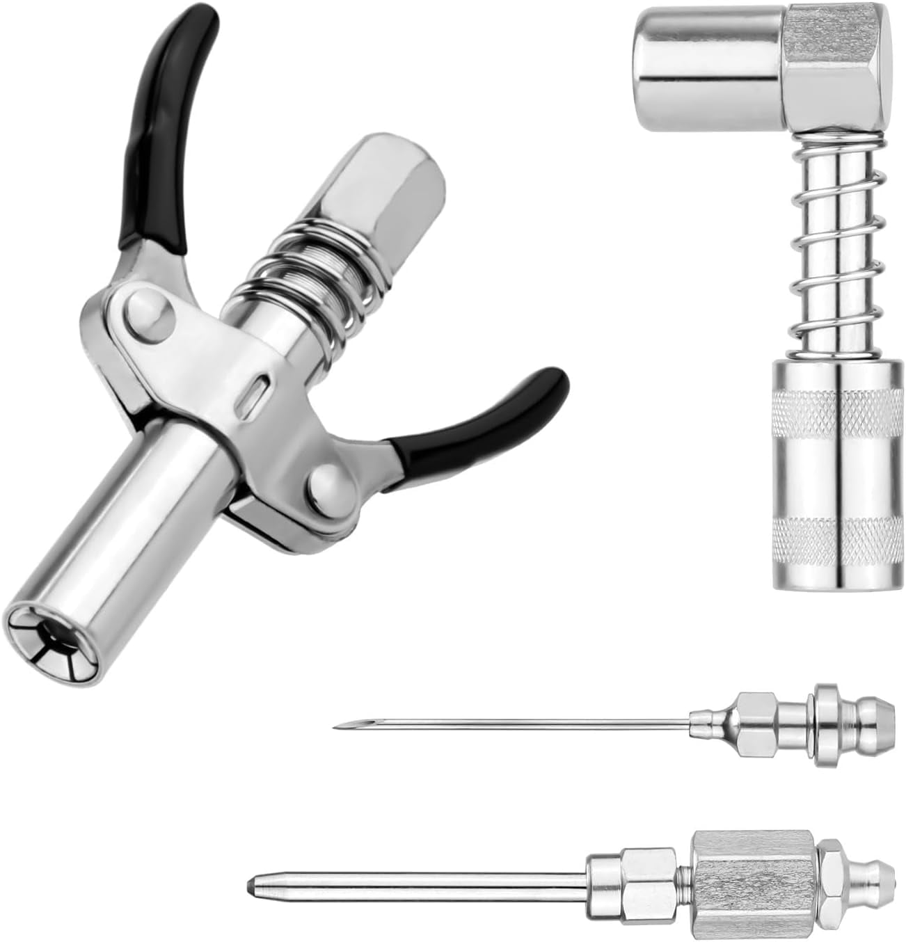 4 Pcs Grease Gun Fitting Kit Include 90 Degree Grease Gun Coupler ...