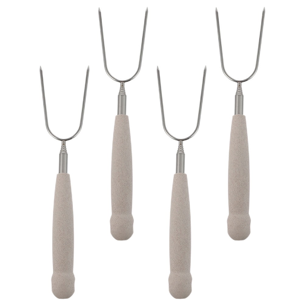 4 Pcs Grill Tools Telescopic Baking Fork Home Cooking Meat - Walmart.com