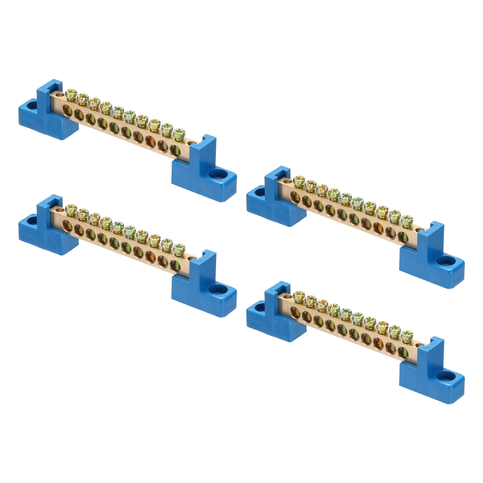 4 Pcs Ground Bus Bar Brass Terminal Grounding Bar 10 Positions ...