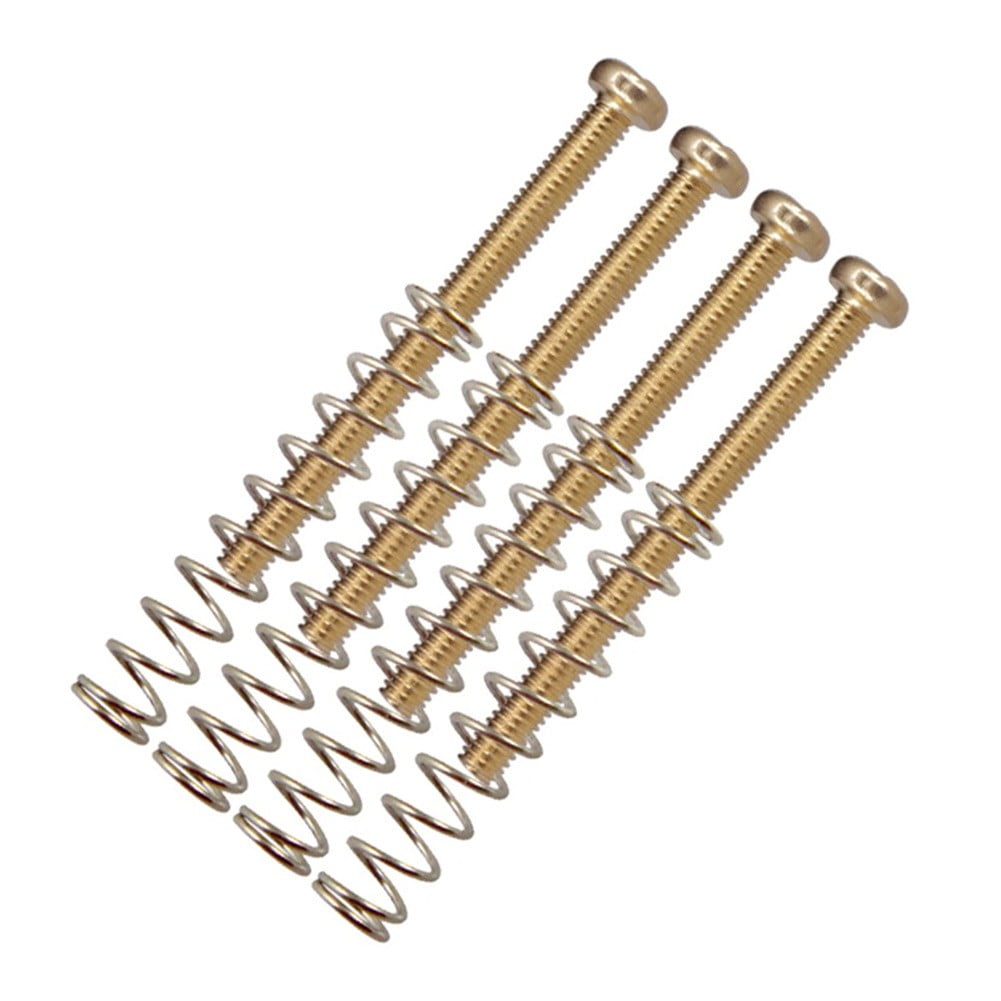 4 Pcs Guitar Humbucker Pickup Screws And Springs M3*30Mm In Chrome ...