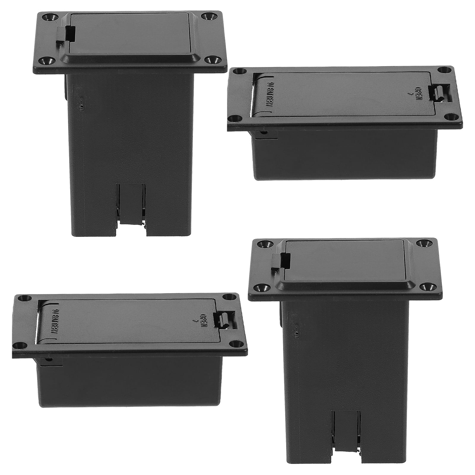 4pcs 9v Battery Box Case Holder for Guitar Pickup Battery - Walmart.com