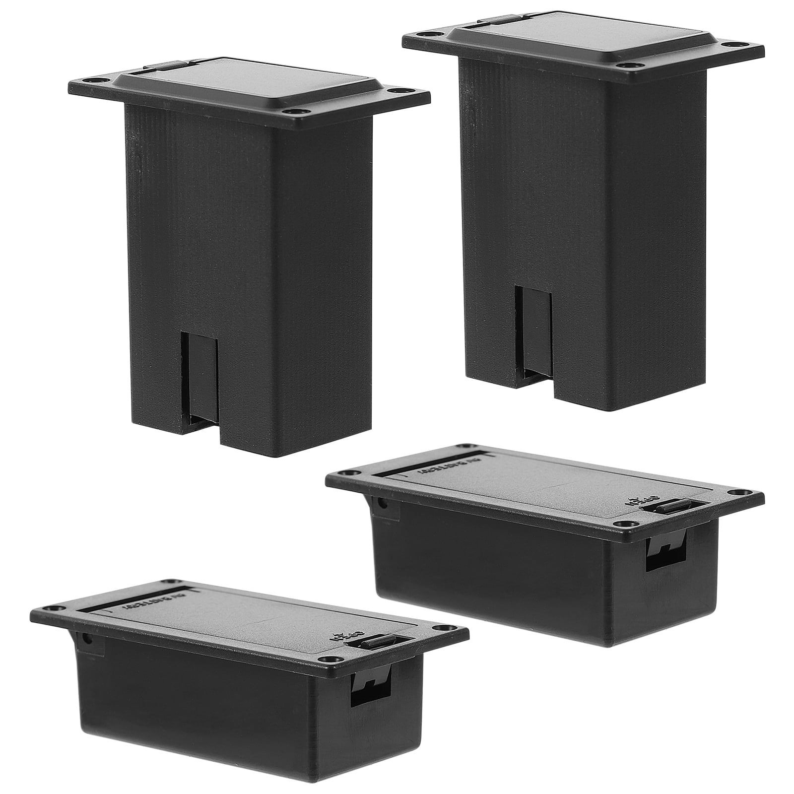 FENGGUIQU 9V Guitar Battery Box Durable Plastic Black for Indoor Use ...