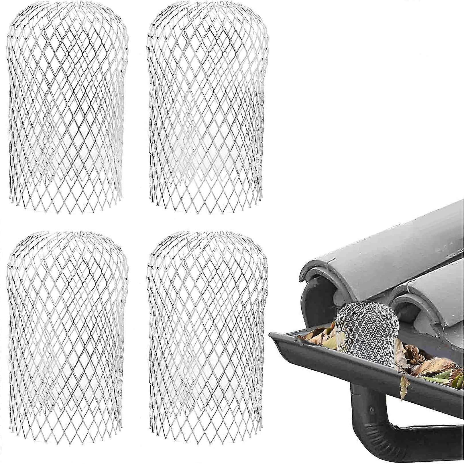 4 Pcs Gutter Guards - Aluminum Gutter Downspout Guard, Expandable Leaf ...