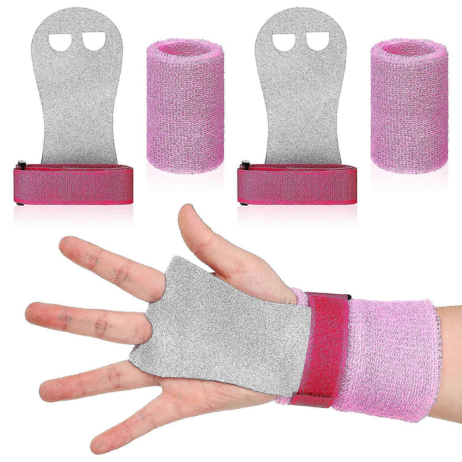 4 Pcs Gymnastics Grips And Wristbands Bar Grips Palm Protection And ...
