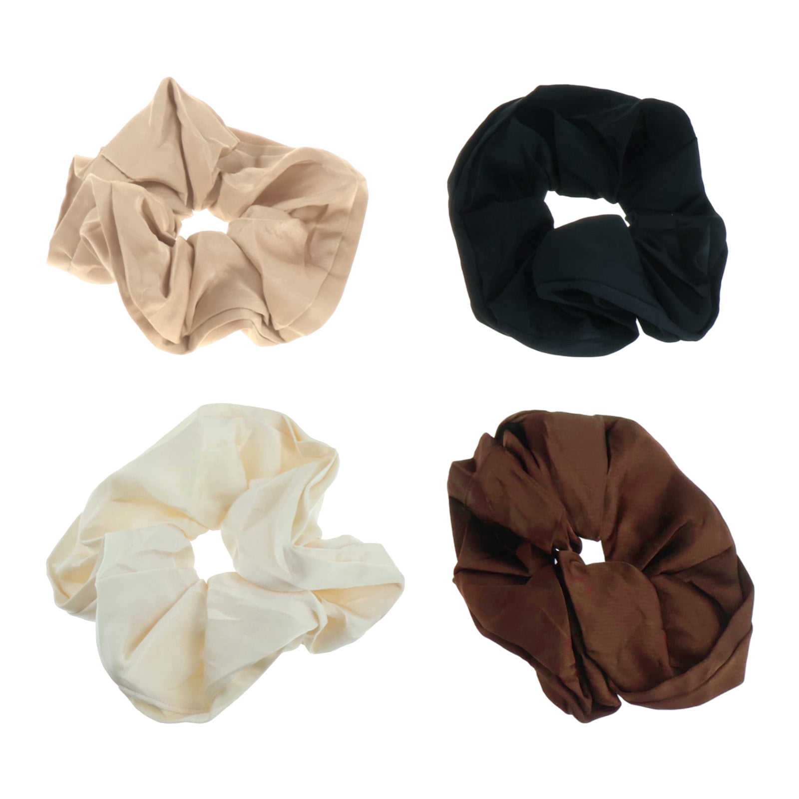 4 Pcs Hair Bobbles Satin Scrunchies, Softer Than Silk Hair Ties, Won'T ...