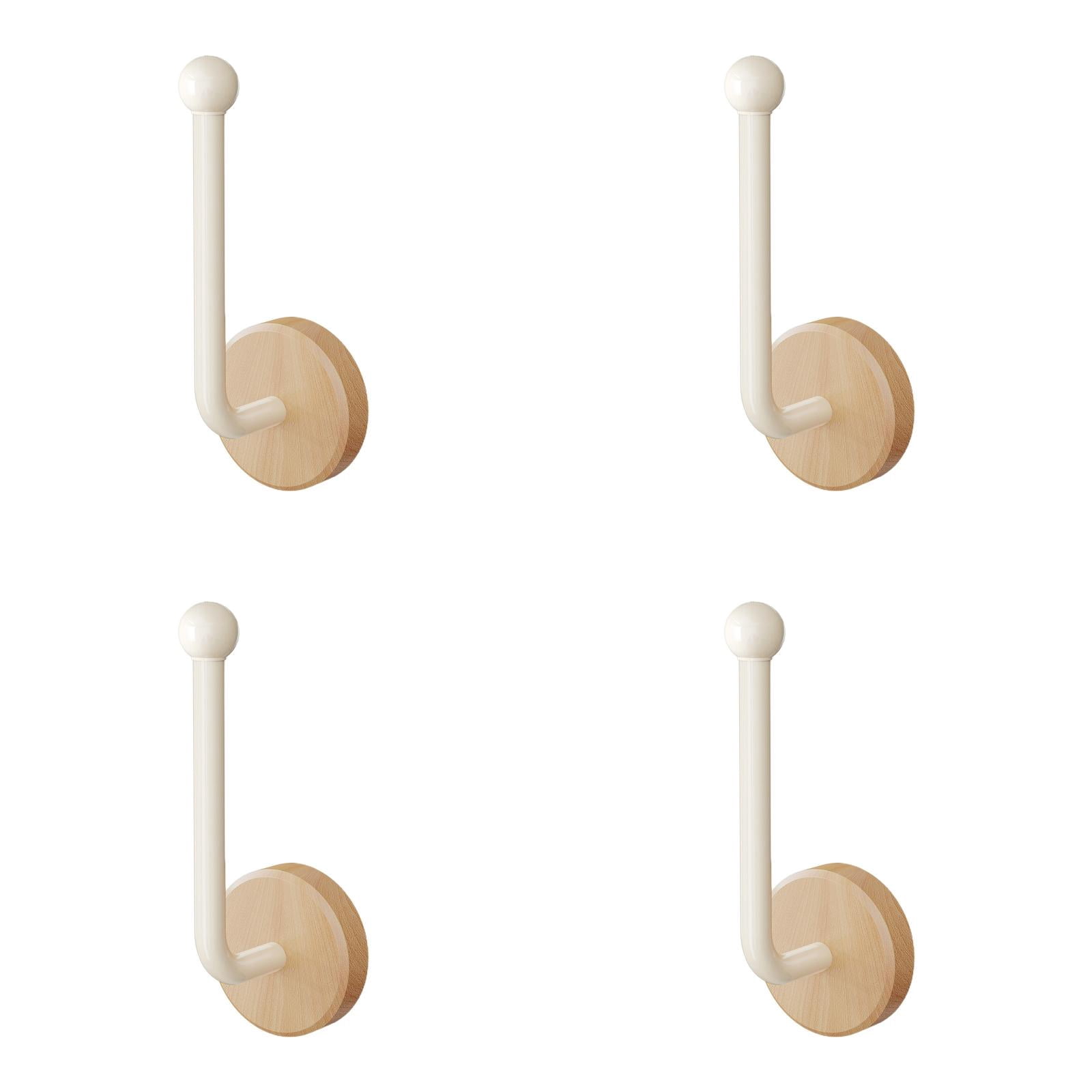 4 Pcs Hair Rope Band Holder, TINGXIN Wall Mounted Wood Hook, Bathroom ...