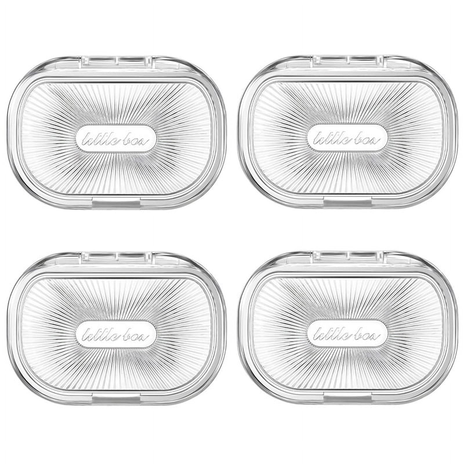 4 Pcs Hair Tie Container Small Portable Travel Cotton Swab Holder ...