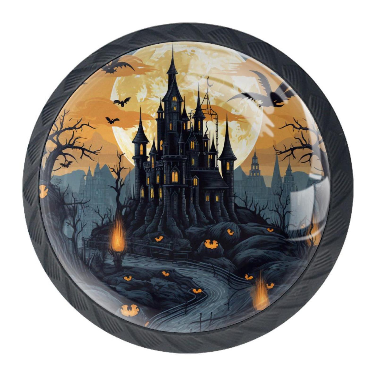 4 Pcs Halloween Castle Knobs for Kitchen Cabinet Cupboard Dresser ...