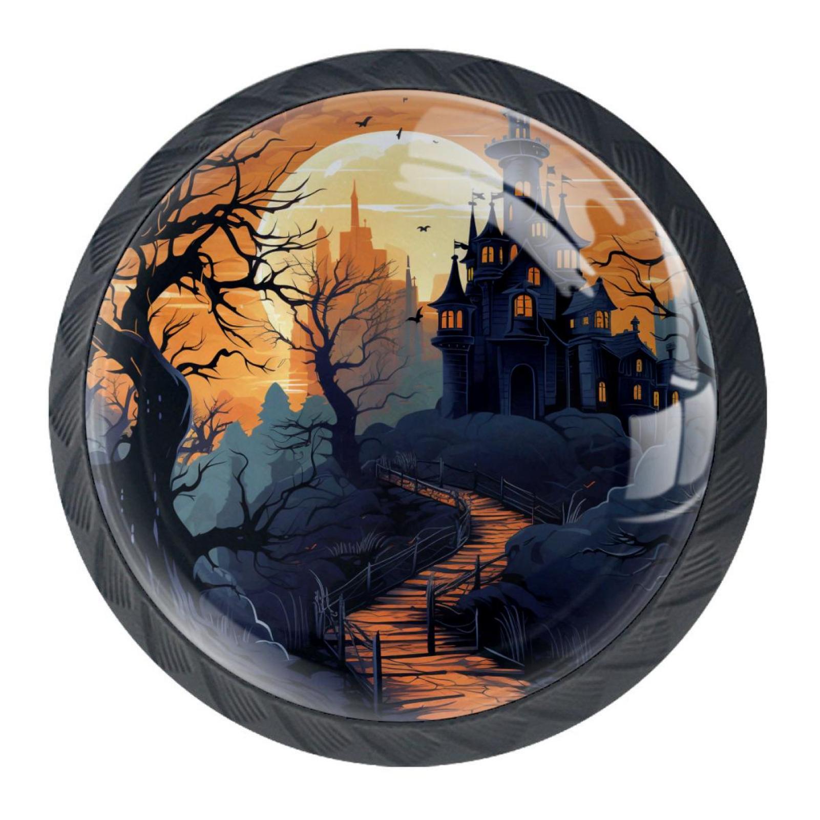 4 Pcs Halloween Castle Knobs for Kitchen Cabinet Cupboard Dresser ...