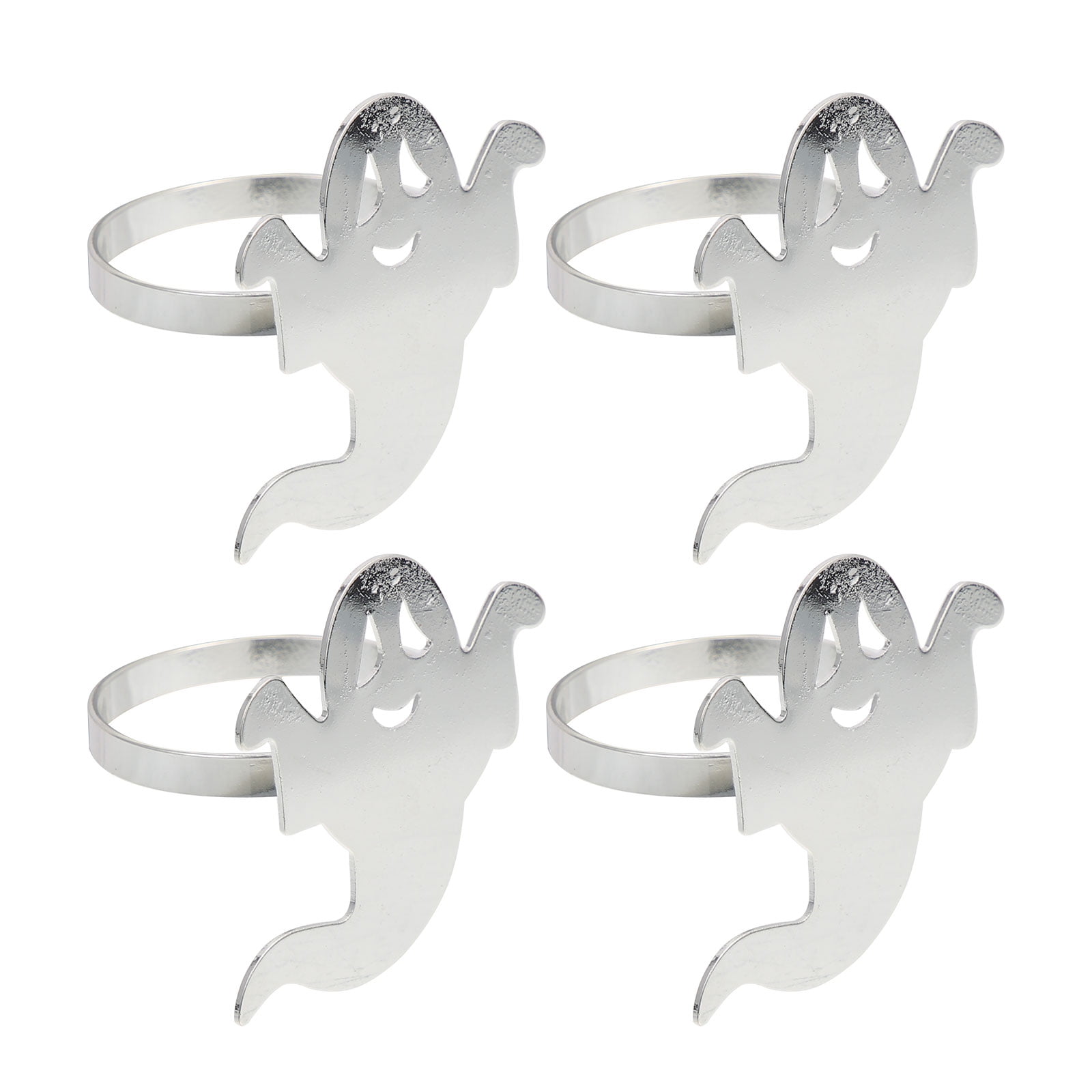 4 Pcs Halloween Napkin Ring Gold Rings Ghost Horror Decoration ...