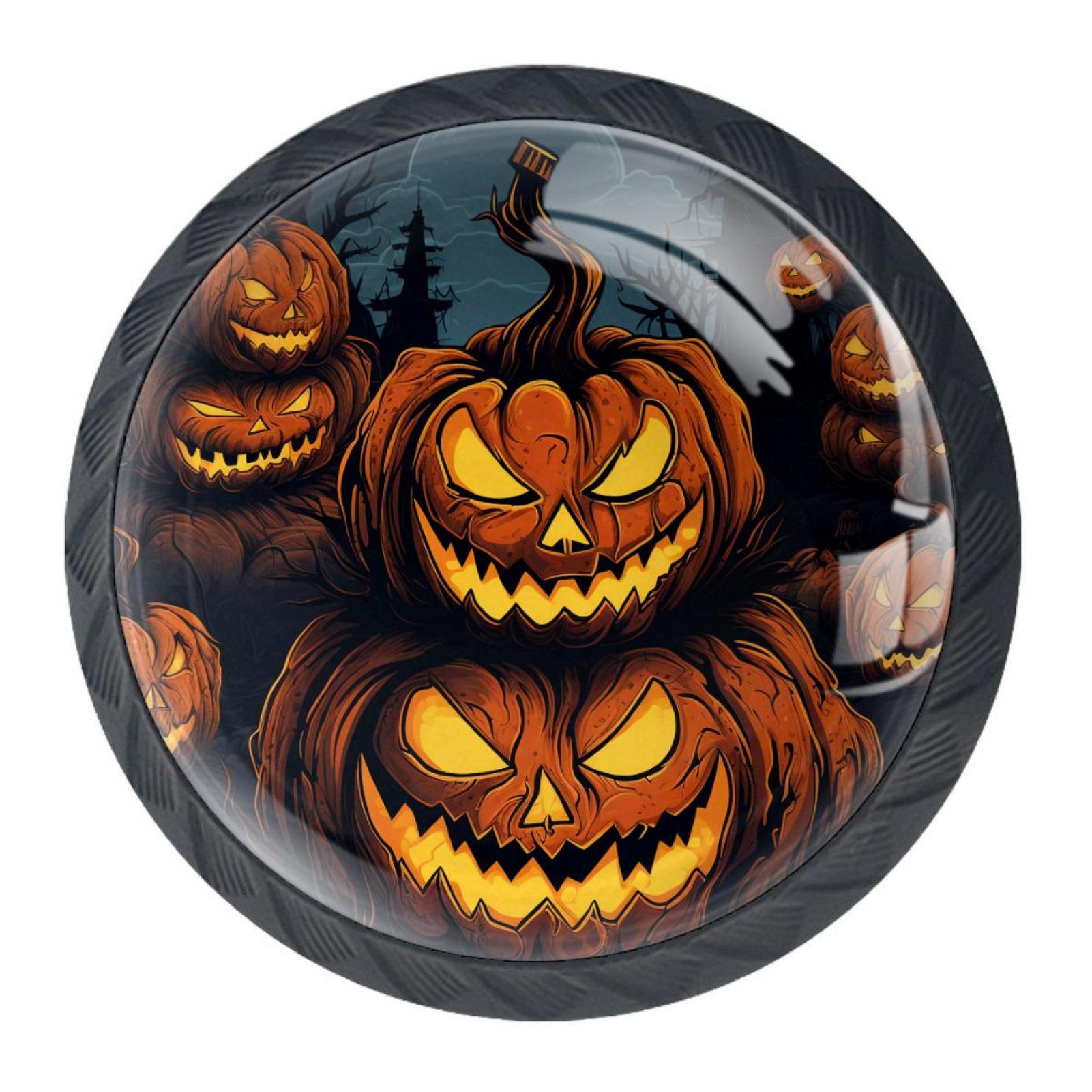 4 Pcs Halloween Pumpkin Knobs for Kitchen Cabinet Cupboard Dresser ...