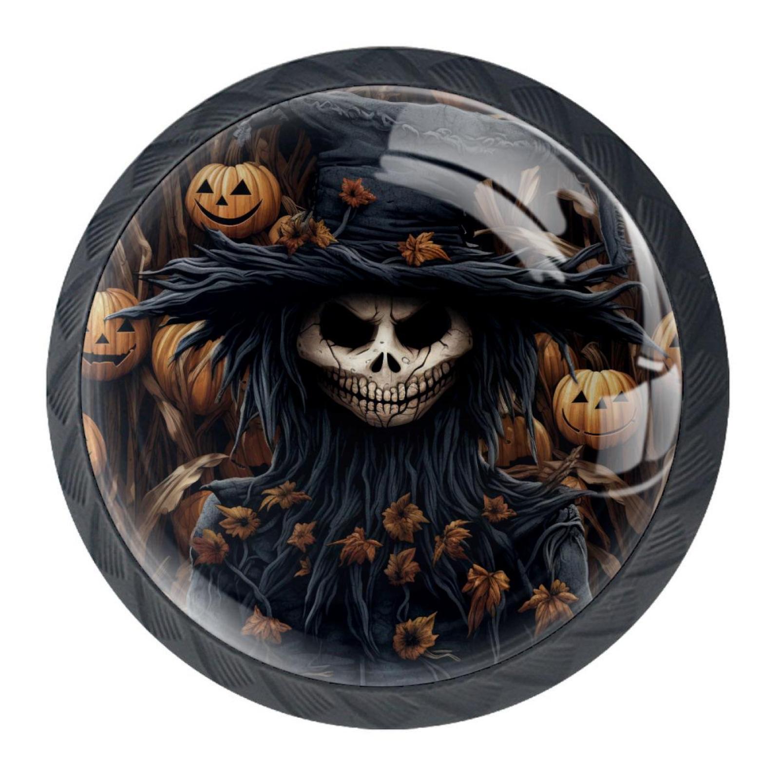 4 Pcs Halloween Scarecrow Knobs for Kitchen Cabinet Cupboard Dresser ...