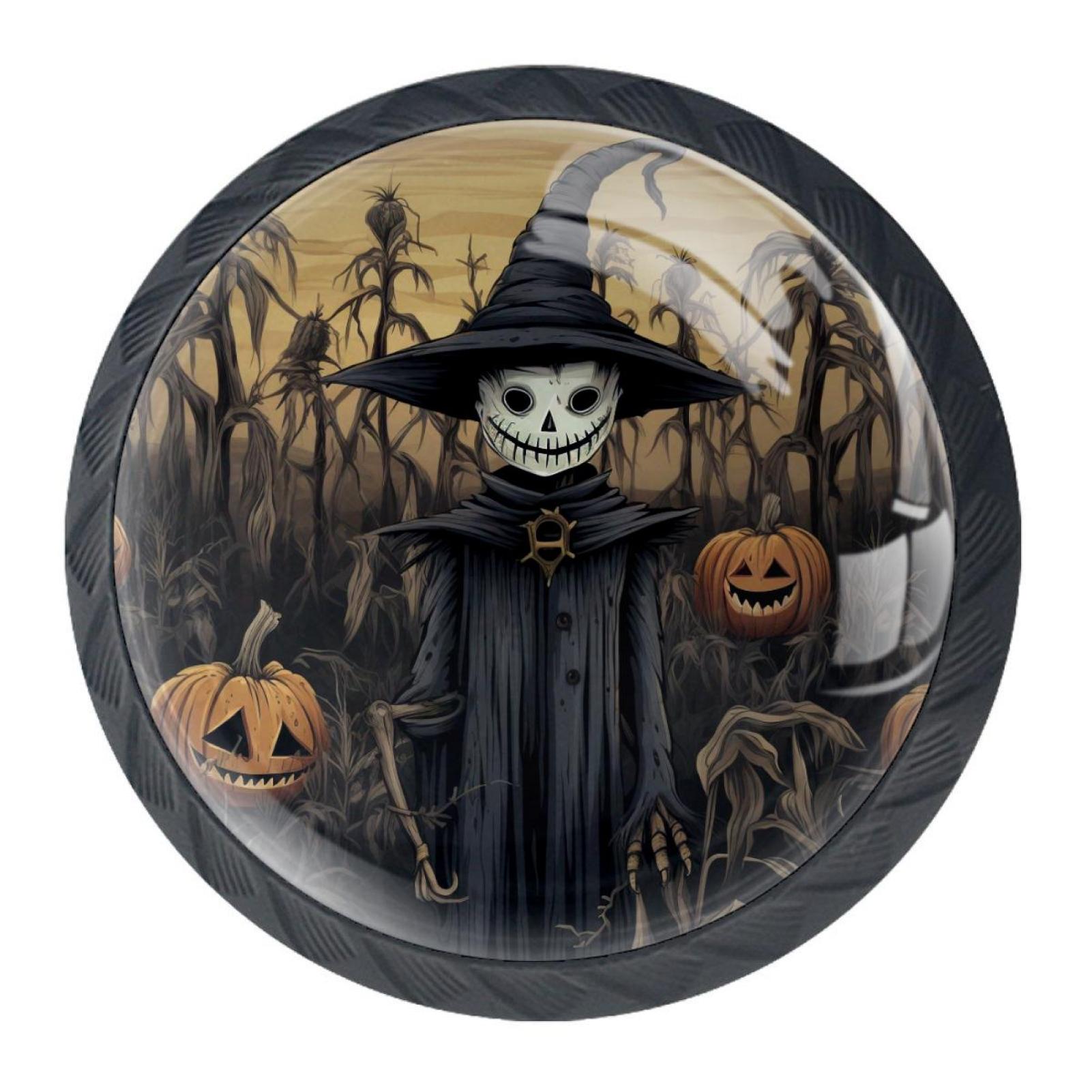 4 Pcs Halloween Scarecrow Knobs for Kitchen Cabinet Cupboard Dresser ...