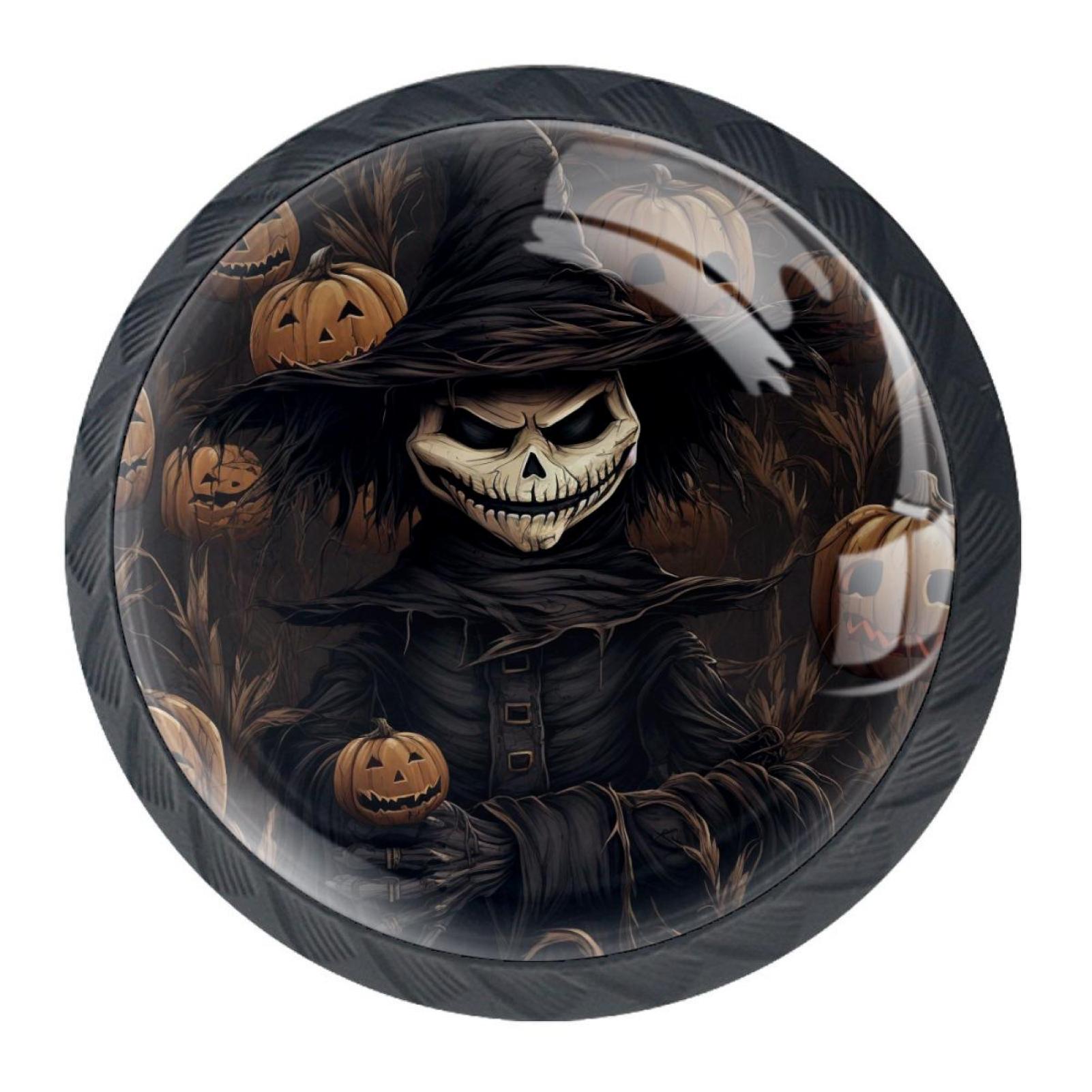 4 Pcs Halloween Scarecrow Knobs for Kitchen Cabinet Cupboard Dresser ...