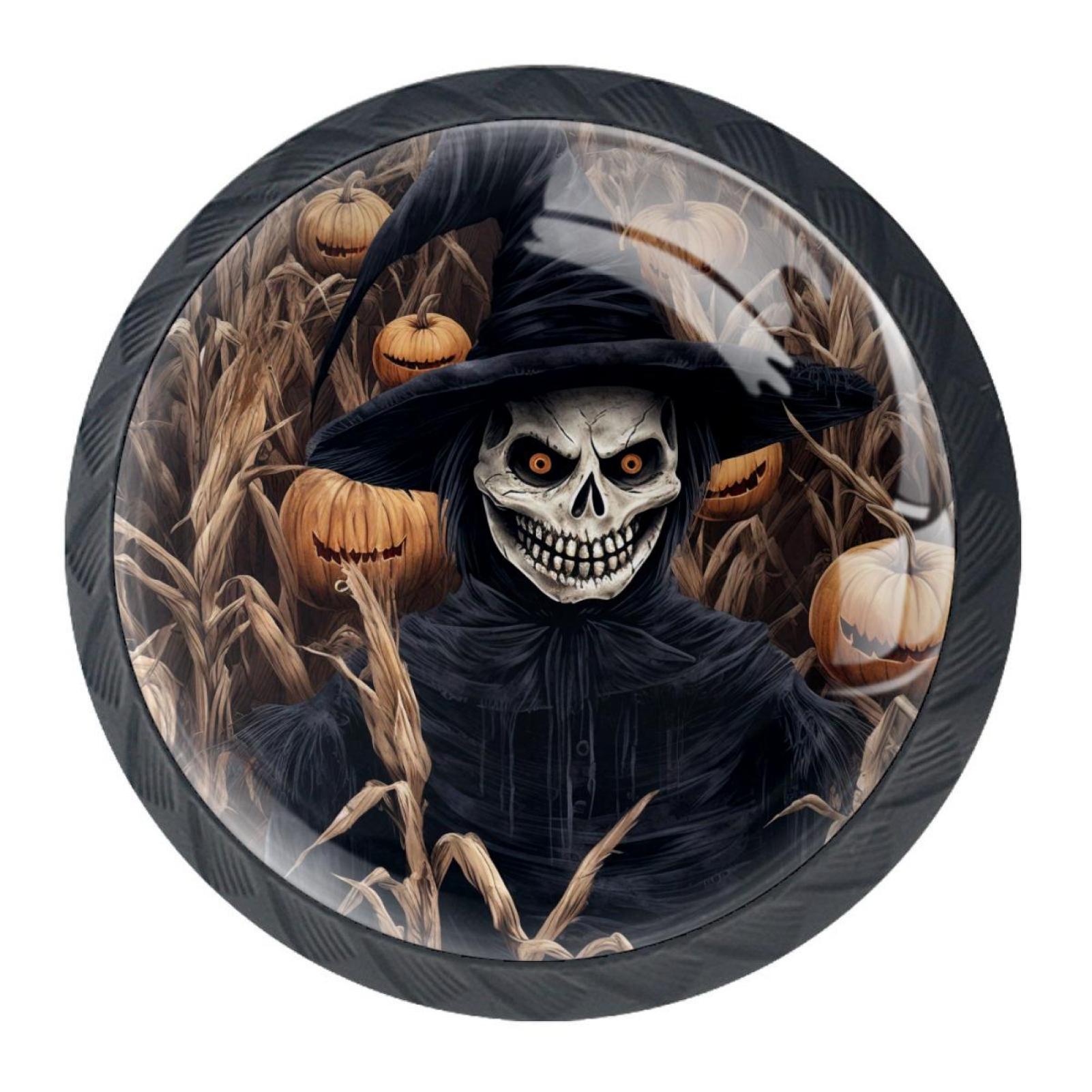 4 Pcs Halloween Scarecrow Knobs for Kitchen Cabinet Cupboard Dresser ...