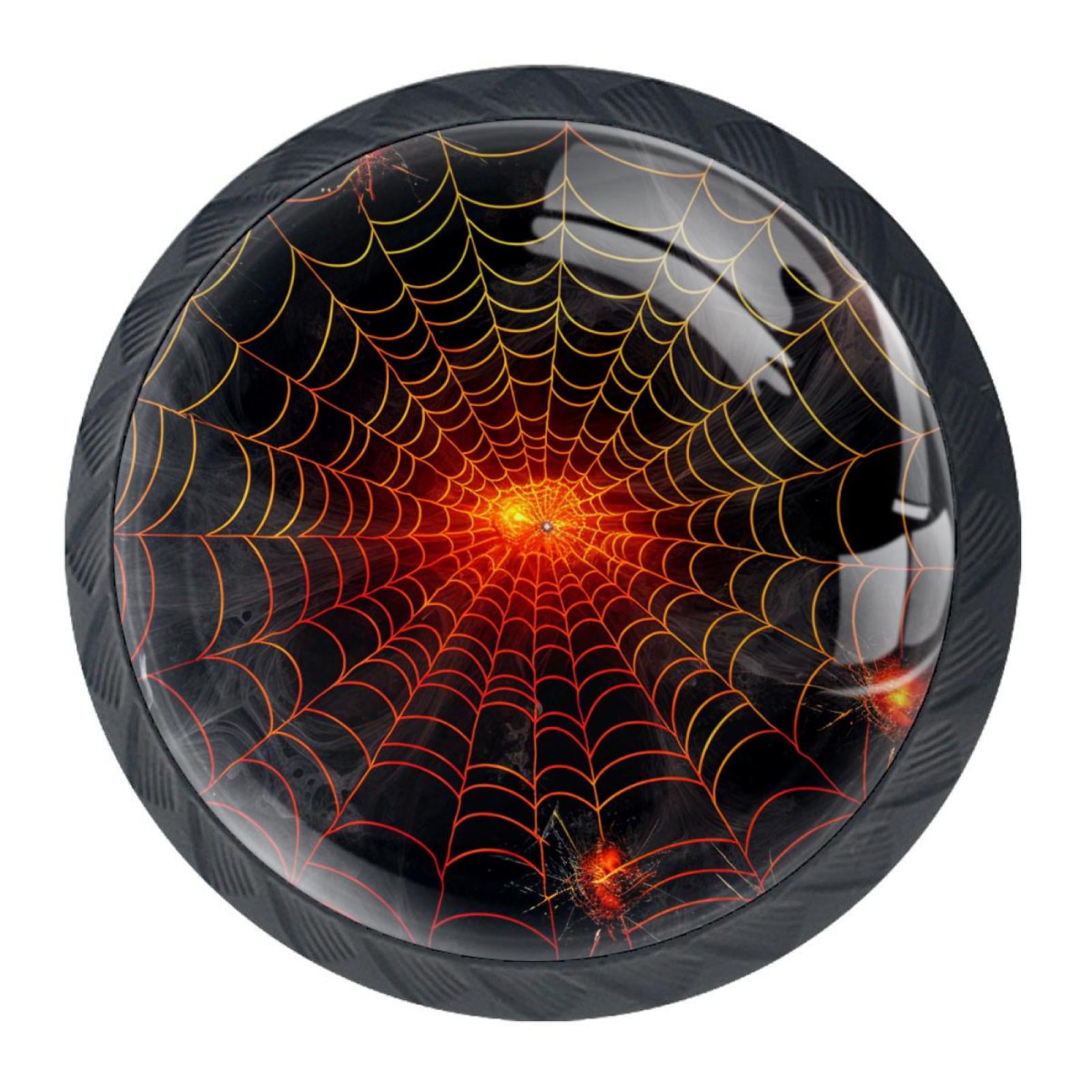 4 Pcs Halloween Spider Web Knobs for Kitchen Cabinet Cupboard Dresser ...
