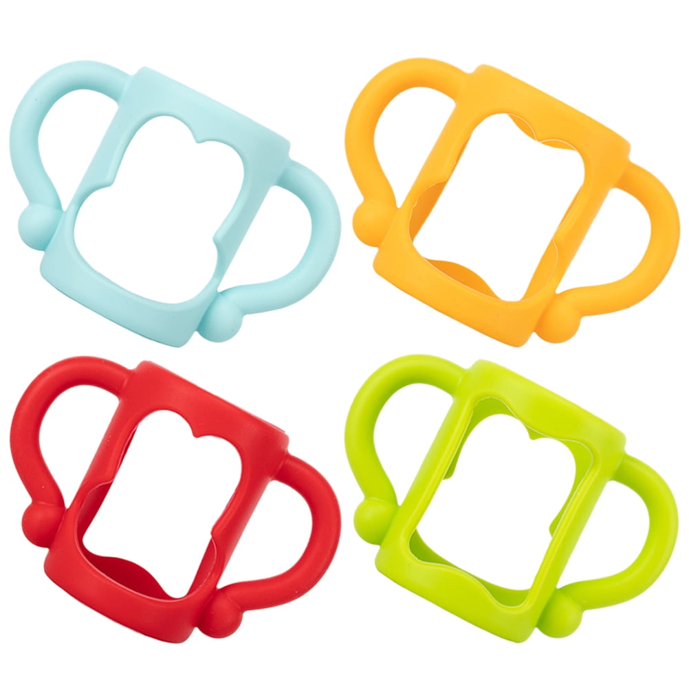 4 Pcs Hand Rest Silicone Bottle Handles Grip Baby Bottle Handles ...