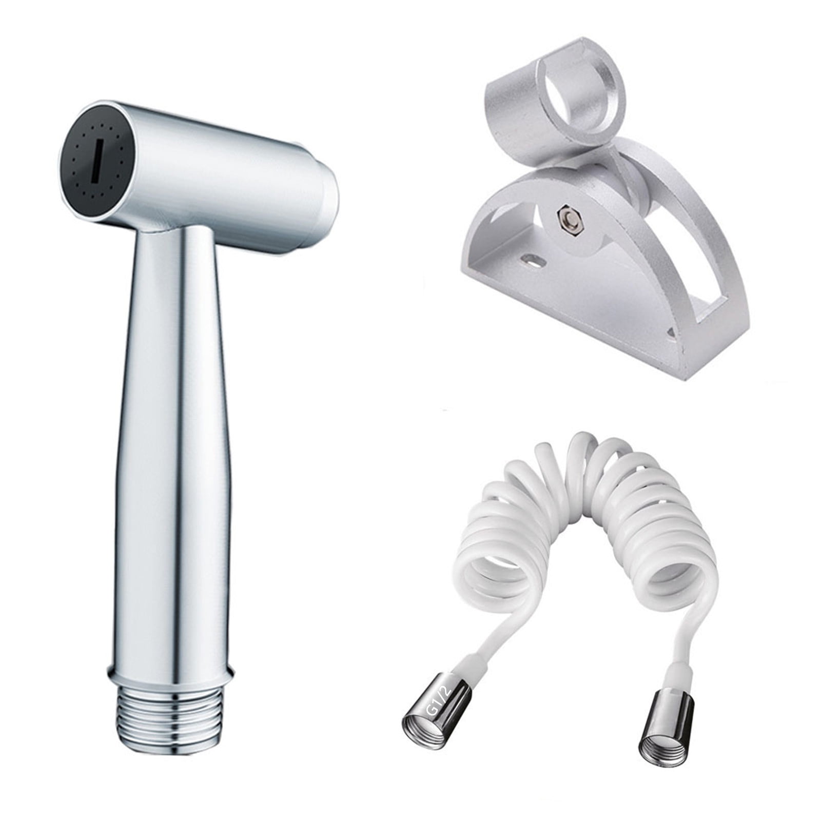 4 Pcs Handheld Bidet Sprayer for Toilet 5FT Hose ABS & Aluminum Alloy ...
