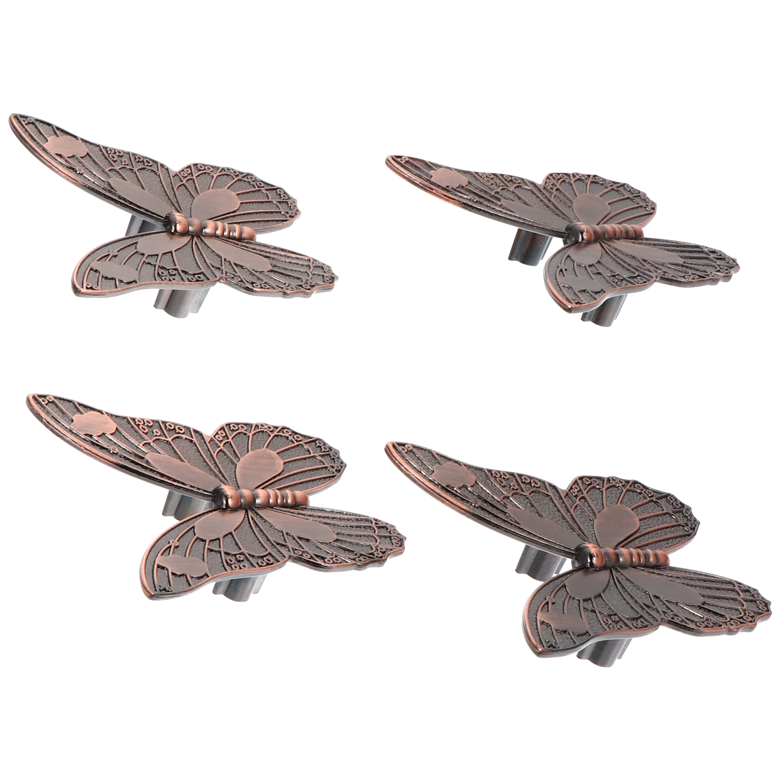 4 Pcs Handle Funky Drawer Pulls Modern Door Retro Decor Knob Red ...