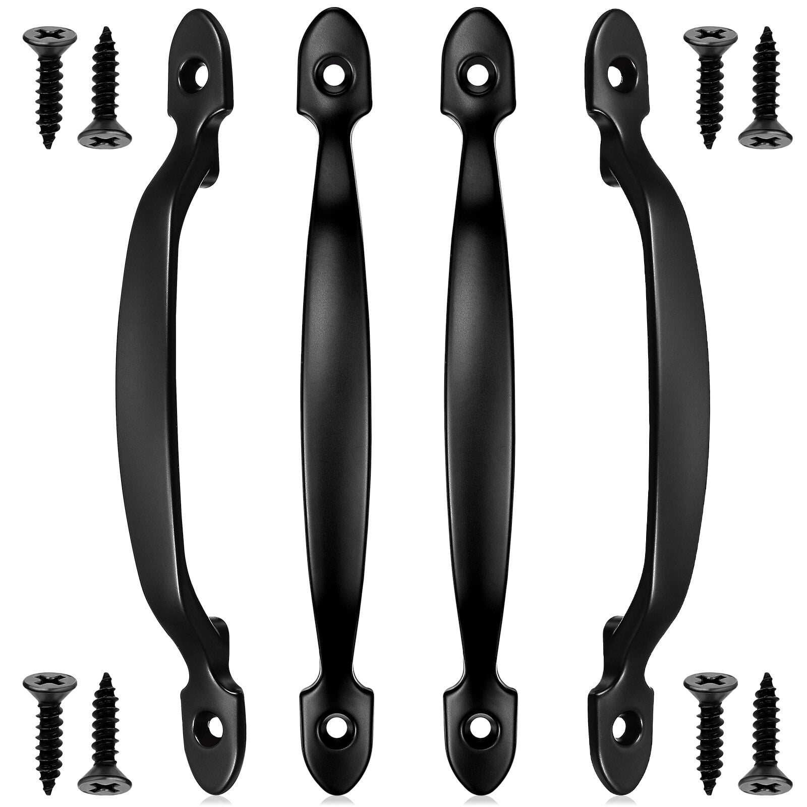 4 Pcs Handle Pulls Cupboard Handles Kitchen Cabinets Barn Door Matte ...