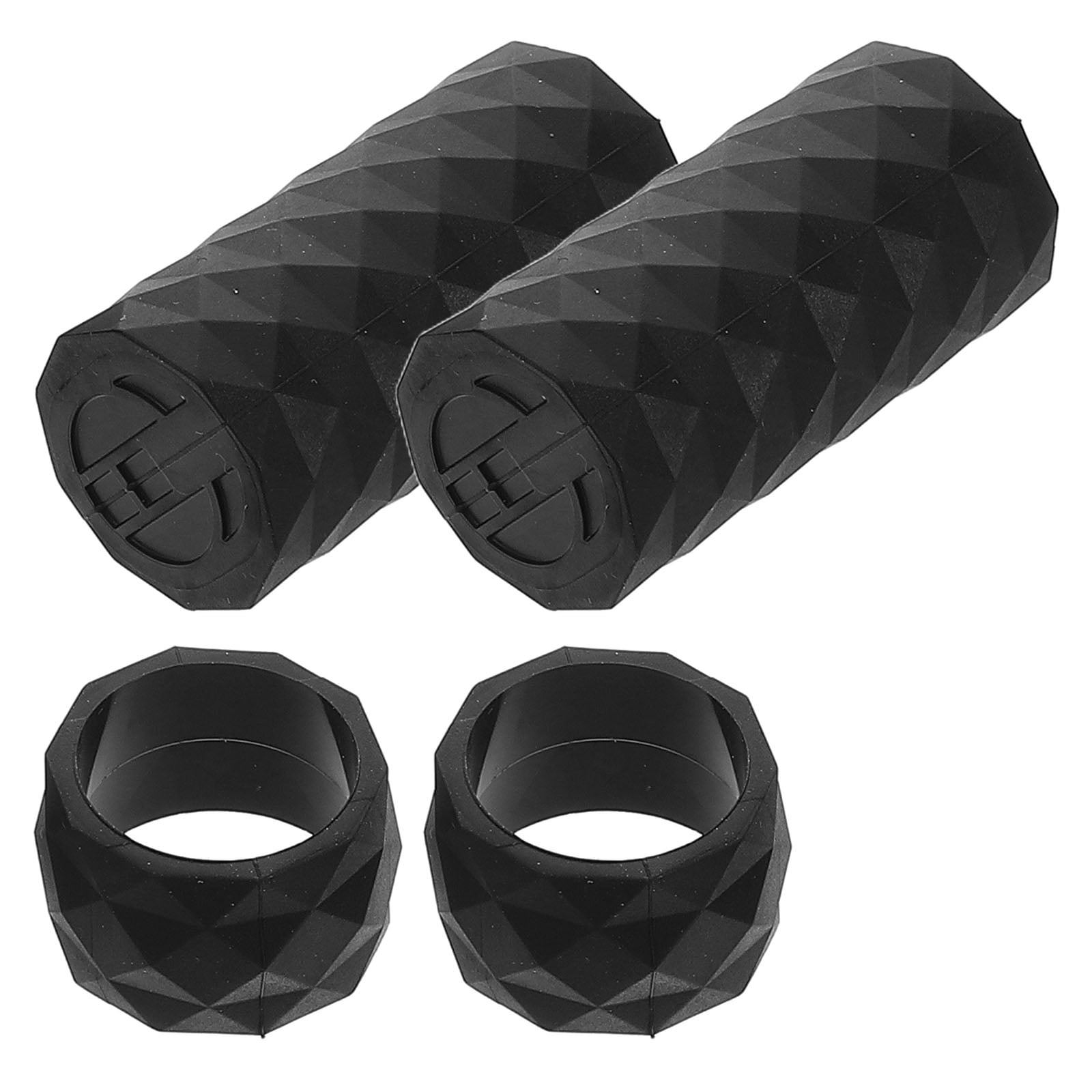 4 Pcs Handlebar Grip Fixing Loop Silicone Fixed Rings Black - Walmart.com
