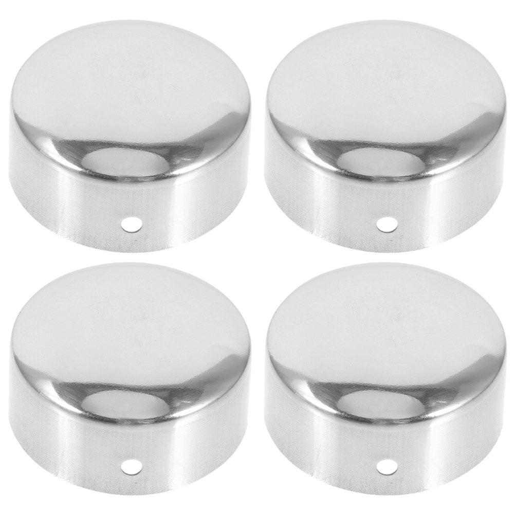 4 Pcs Handrail Tube Accessories Metal Stair Caps Railing Guide Decorate ...