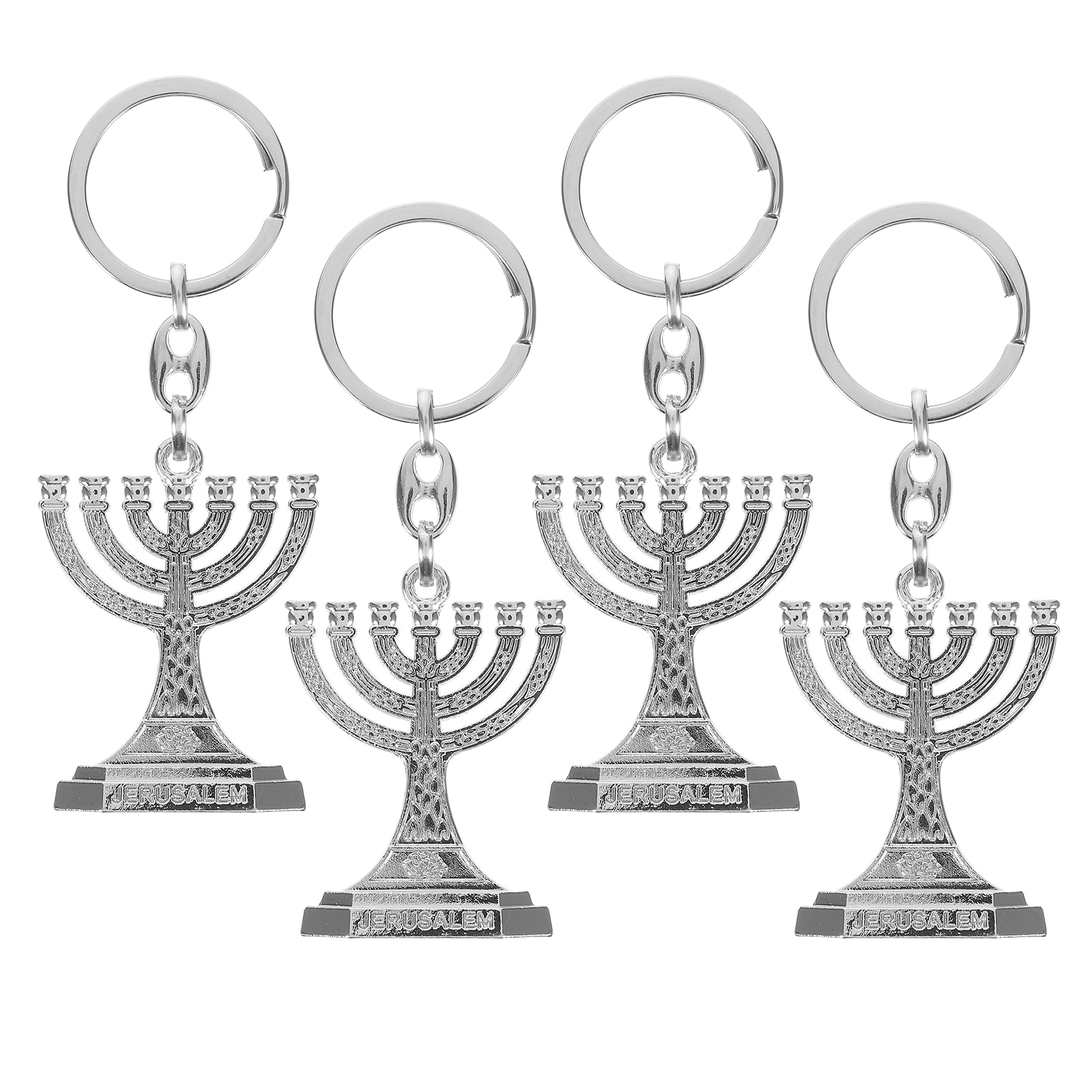 4 Pcs Hanukkah Gift Hanging Funny Novelty Amulet Keychain Gifts Candle ...