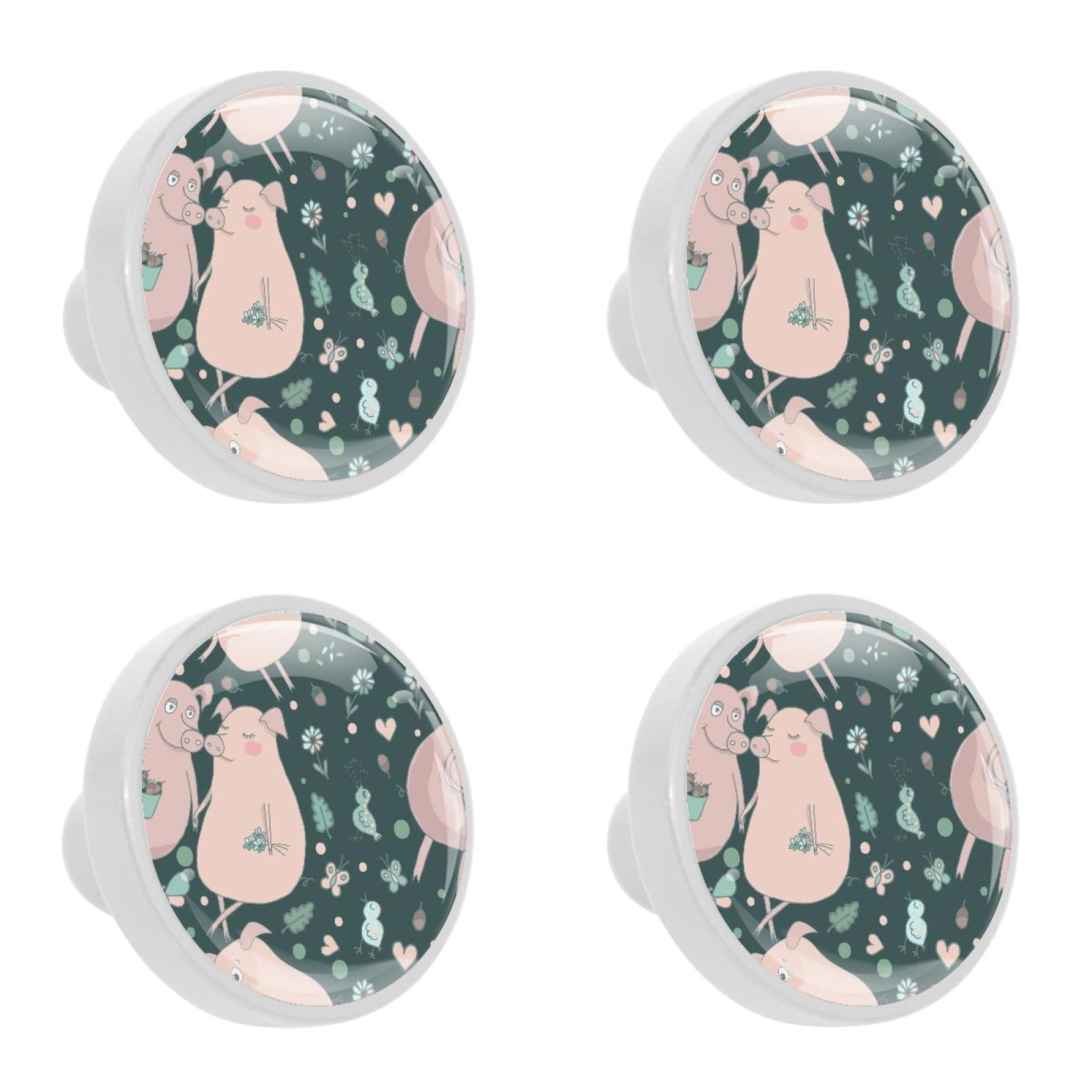 4 Pcs Happy Pig Knobs for Kitchen Cabinet Cupboard Dresser Bookcase ...