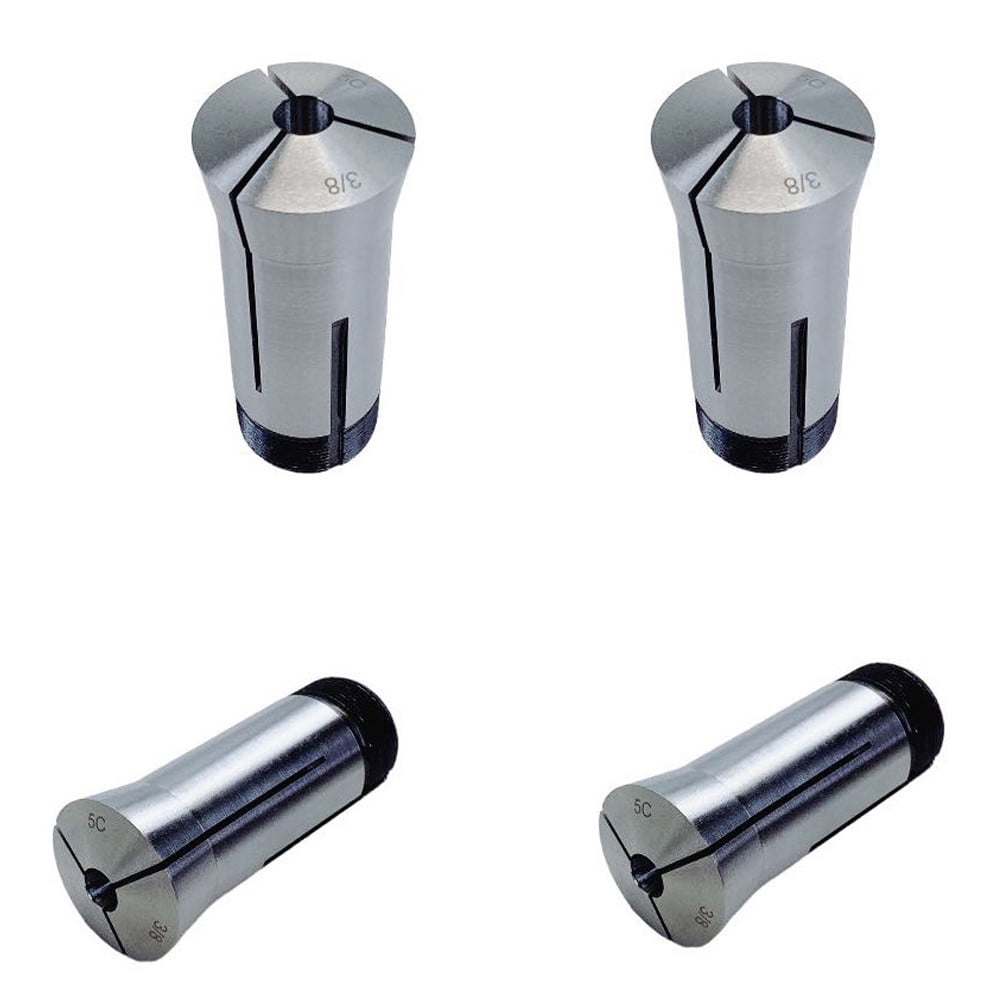 4 Pcs Hardened Steel 3/8" Precision Round 5C Collet Chuck Lathe ...