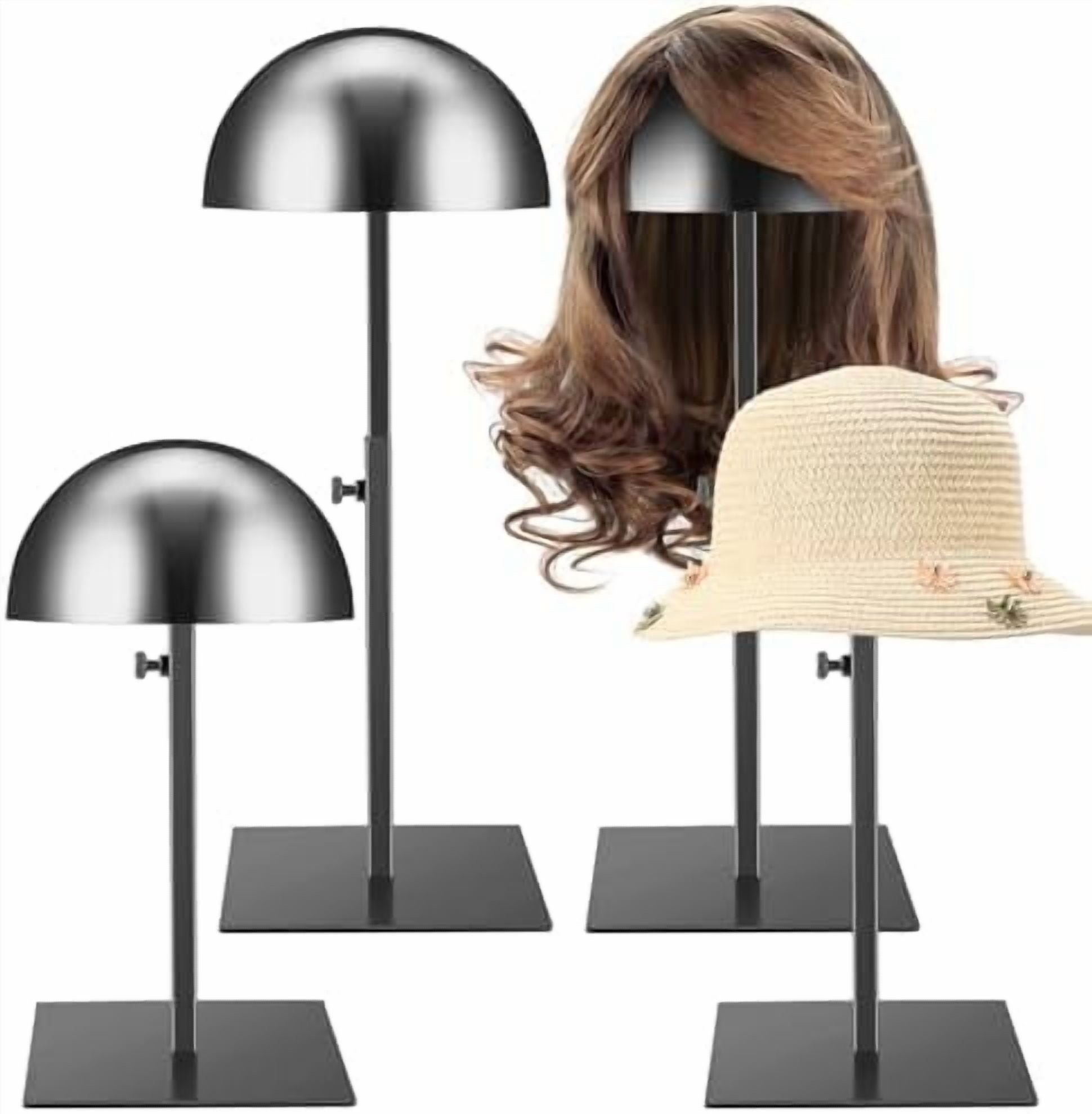 4 Pcs Hat Display Stand 7.9-15.7inch Adjustable Wigs Head Holder Stand ...