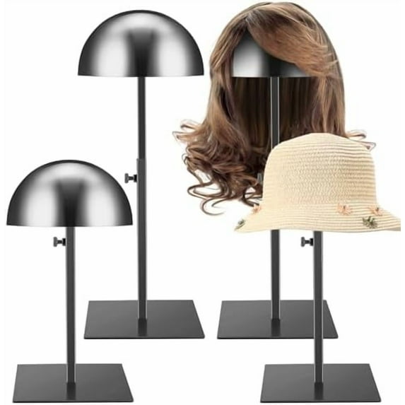 4 Pcs Hat Display Stand 7.9-15.7inch Adjustable Wigs Head Holder Stand ...