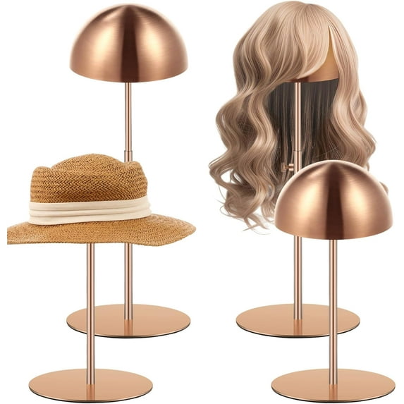 4 Pcs Hat Display Stand 7.9-15.7inch Adjustable Wigs Head Holder Stand ...