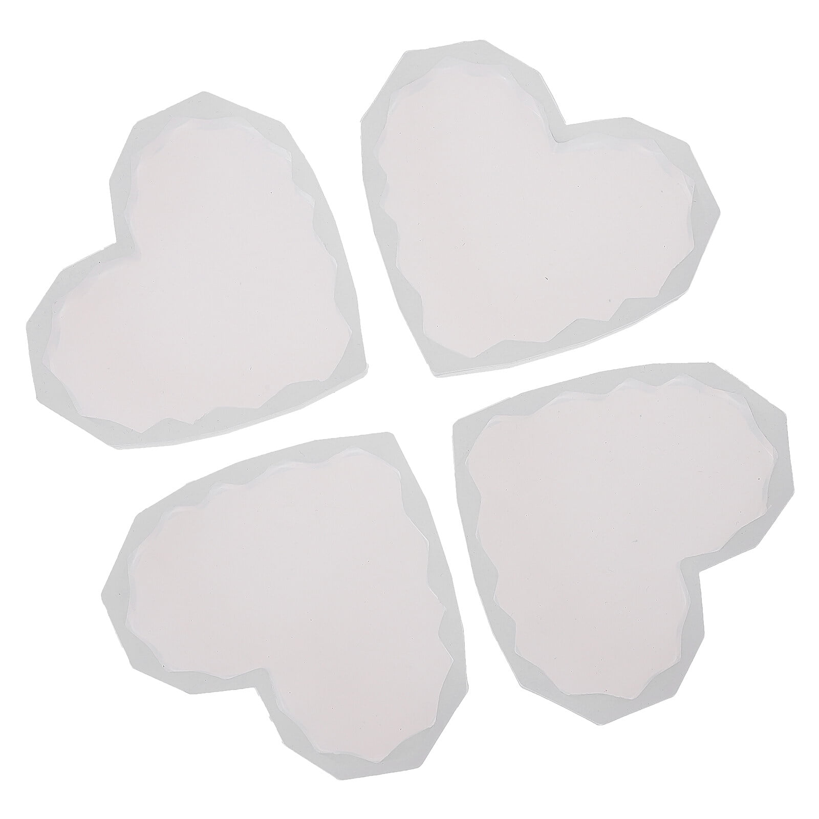 4 Pcs Heart Diamond Mold Silicon Embellishments for Crafting Cube ...