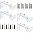 4 Pcs Heavy Duty Adjustable Curtain Rod Brackets, 5/8 to 3/4 Inch ...