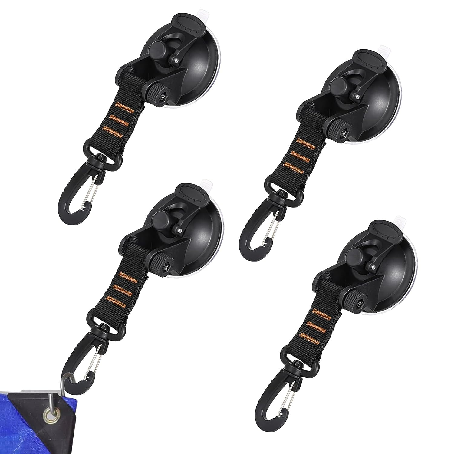 4 Pcs Heavy Duty Suction Cup with Straps D Ring, Strong Suction Cups ...