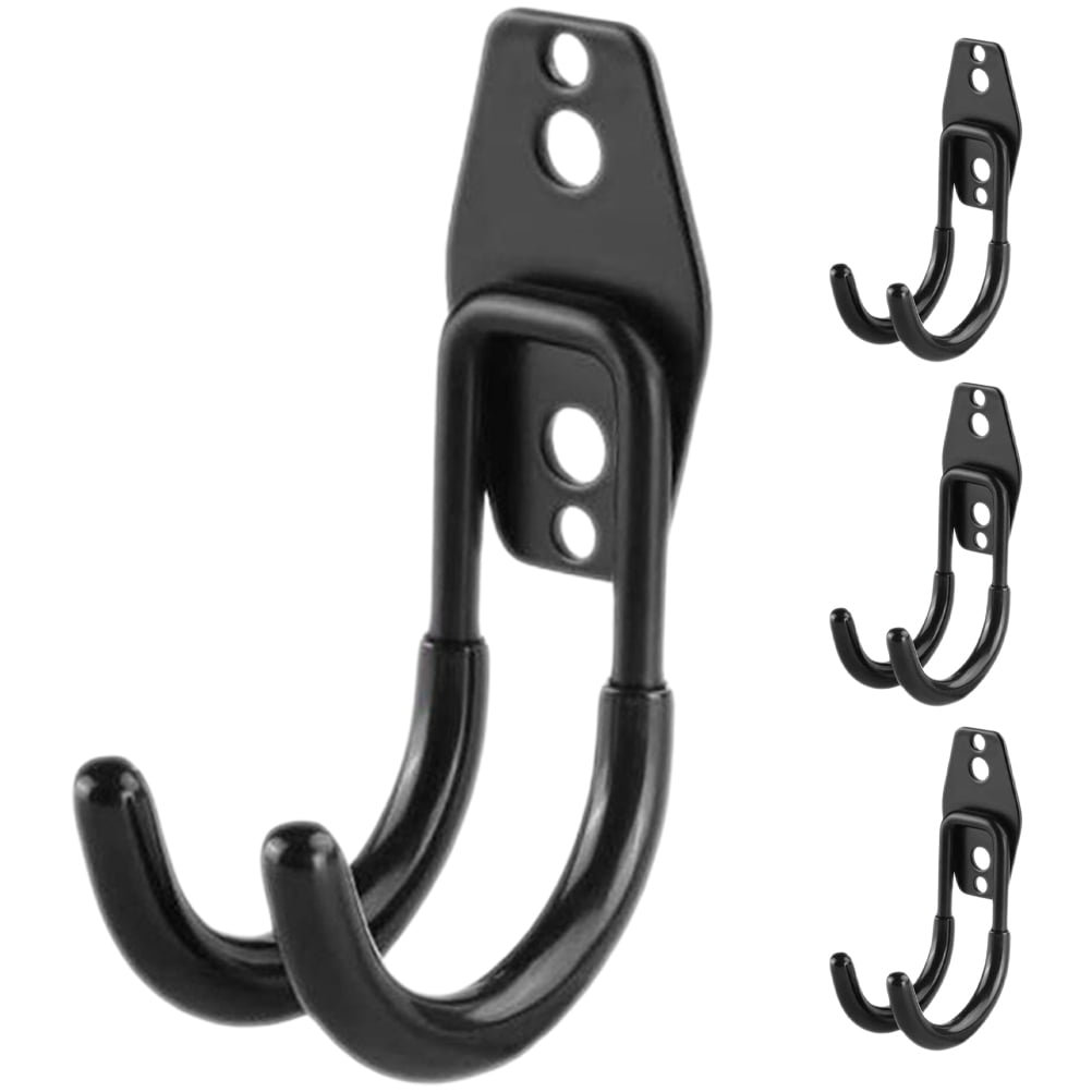 4 Pcs Metal Hook Hangers Outdoor Hooks Utility Coat Toddler Black ...