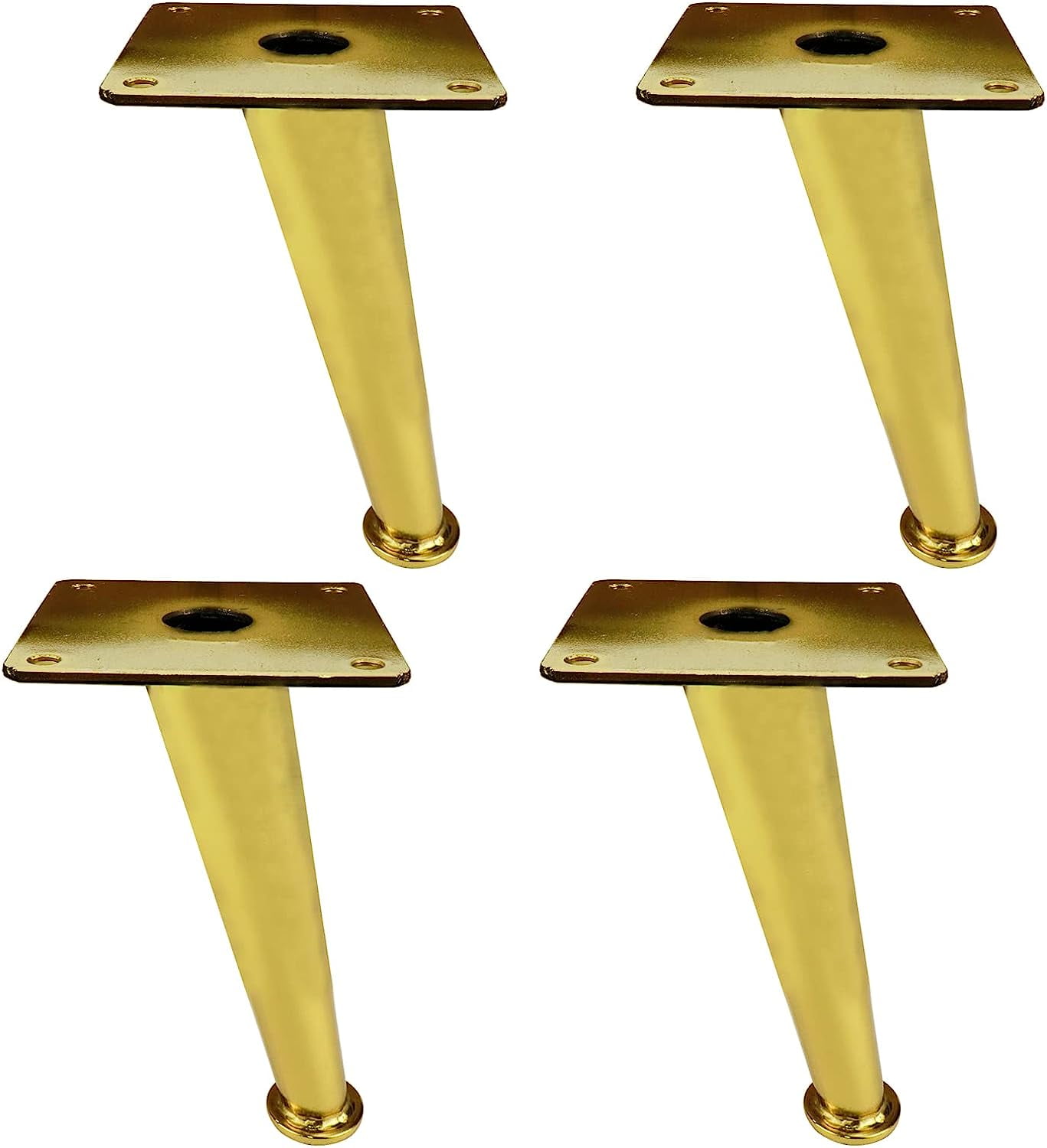 4 Pcs Height 6 inch Golden Legs for Furniture Cabinet Drawer Cupboard ...