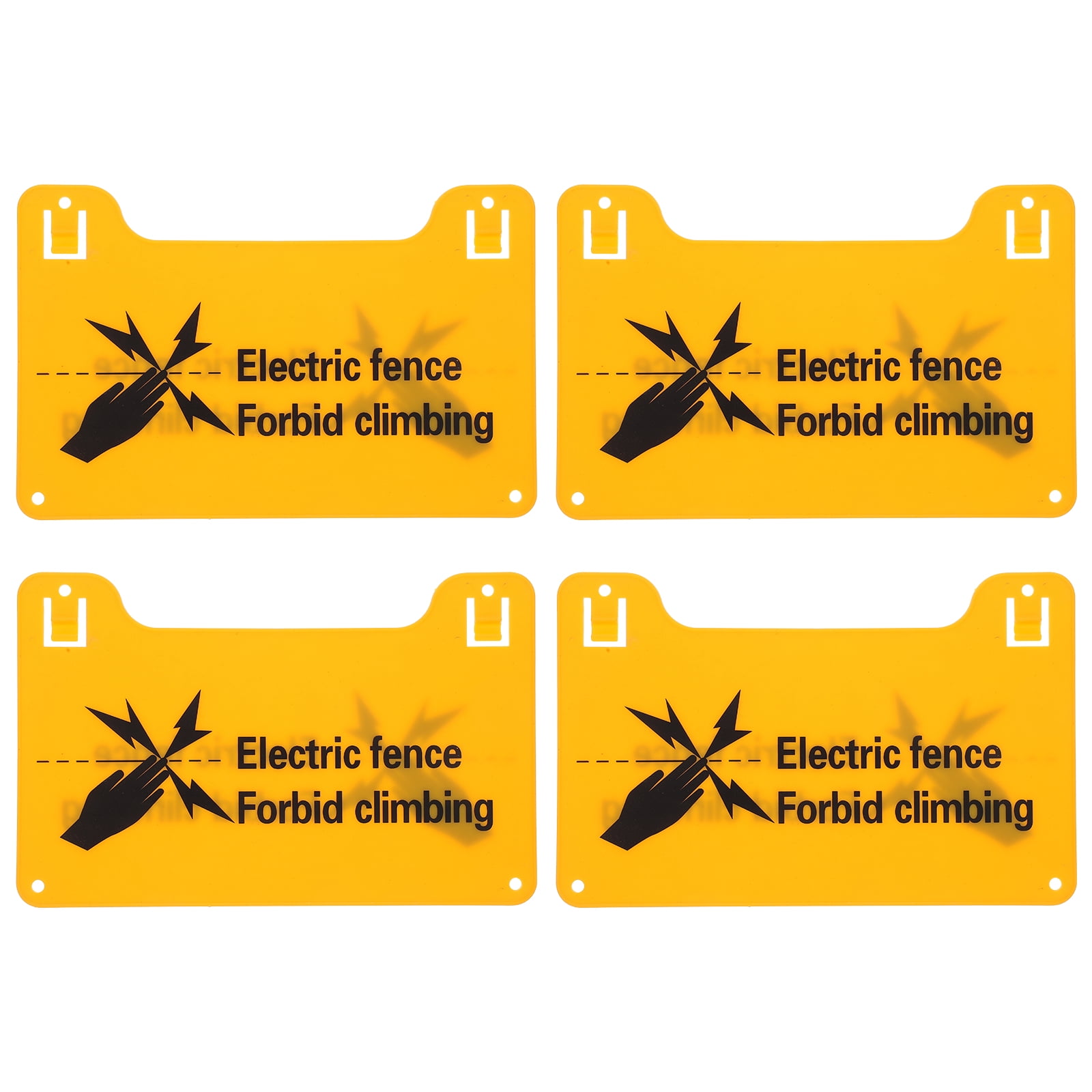 FONDOTIN High Voltage Danger Sign Electric Fence Warning Signs Yellow ...