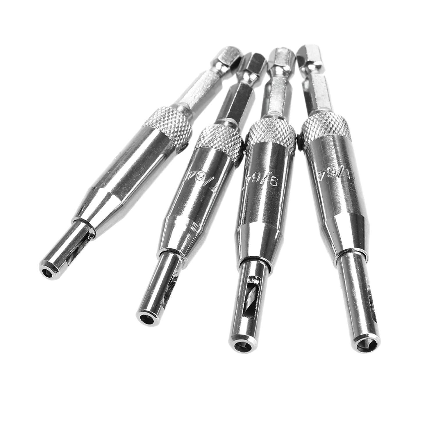 4 Pcs Hinge Drill Bit Set, Self-Centering Hinge Tapper Core Drill Bit ...