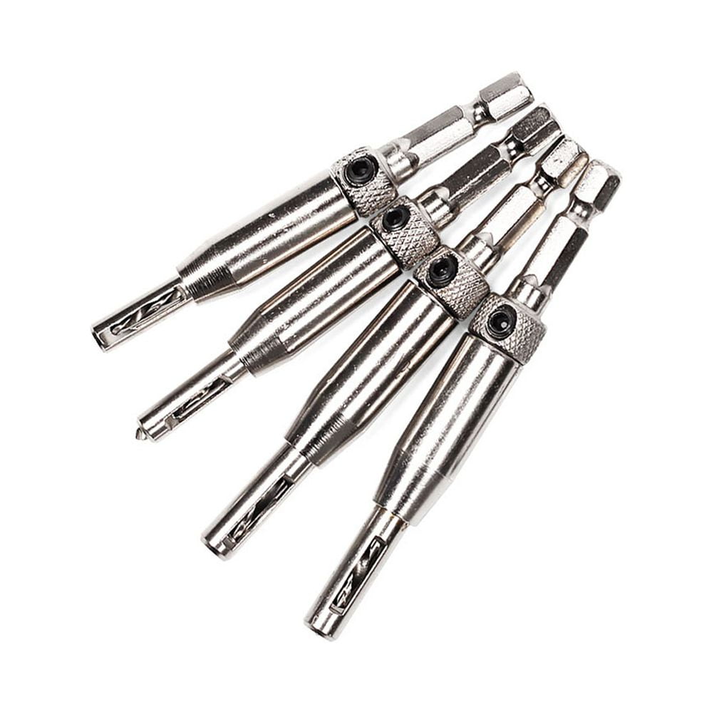 4 Pcs Hole Punch Hinge Bit Hinge Drill Bit Set Gate Lock Installation ...