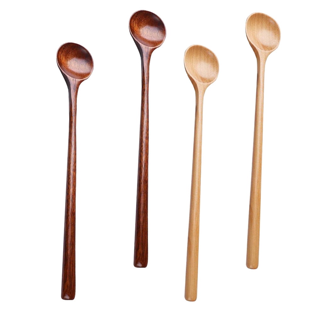 4 Pcs Honey Ramen Spoon Wooden Mixing Spoon Japanese Style Spoons 27 ...