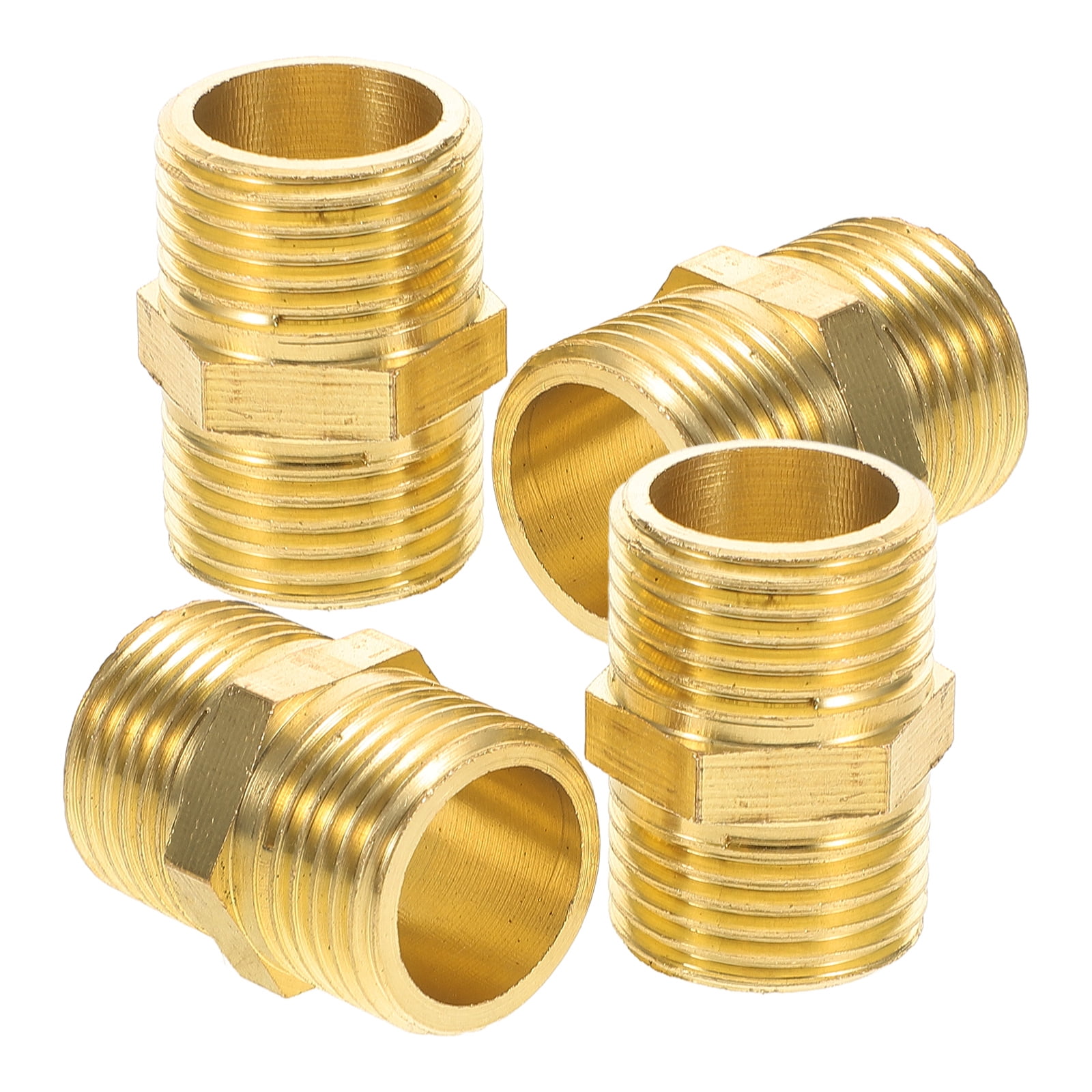 4 Pcs Hose Pipe Fitting Female to Connector Wire Record Wall Golden ...